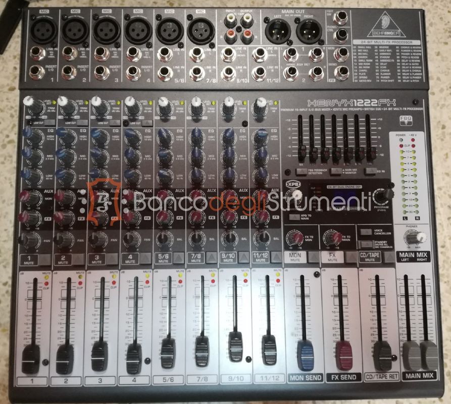 Behringer Xenyx 1222FX Mixer Passivo 16 Ingressi - Usato - Banco Degli ...