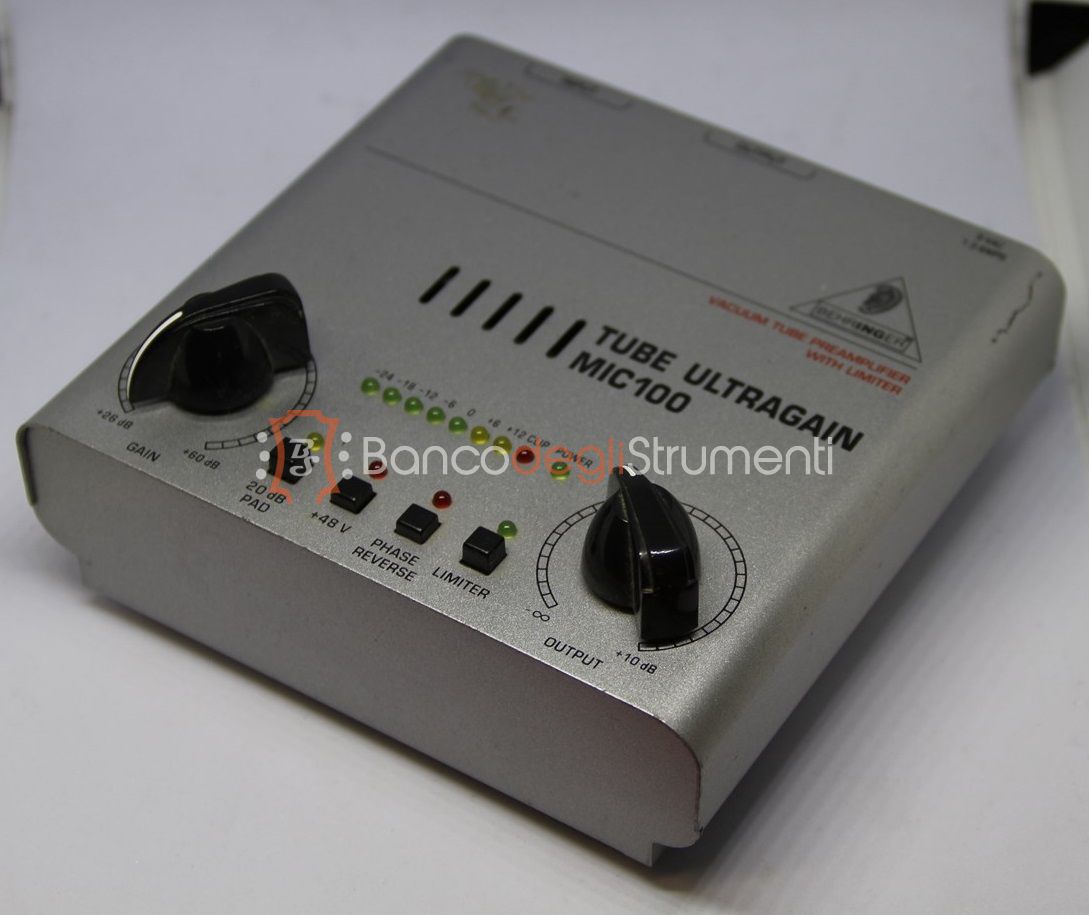 Behringer MIC100 Tube Ultragain Preamplificatore Microfonico e Limiter ...