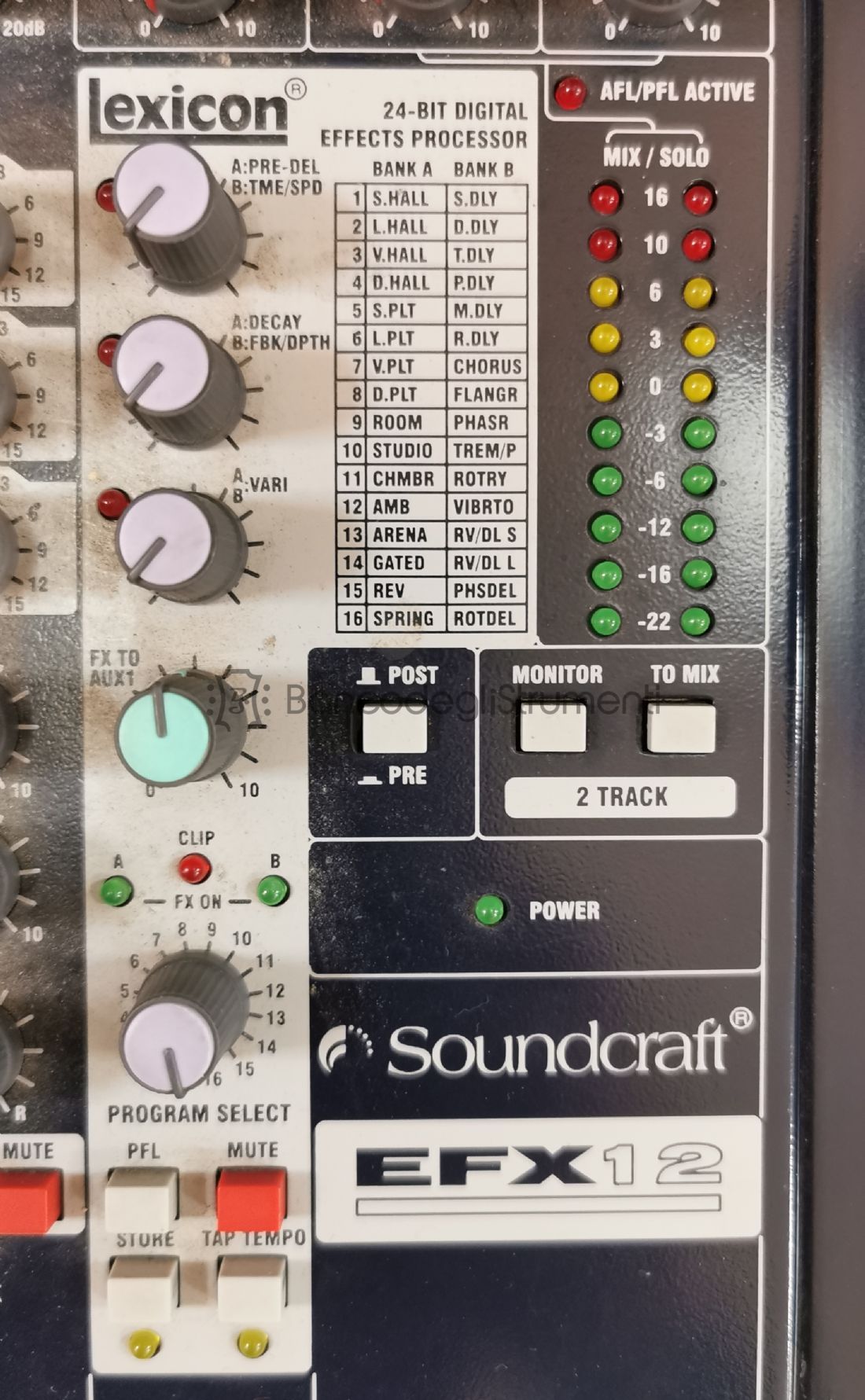 Soundcraft EFX12 Mixer 12 canali con processore effetti 24-bit - Usato ...