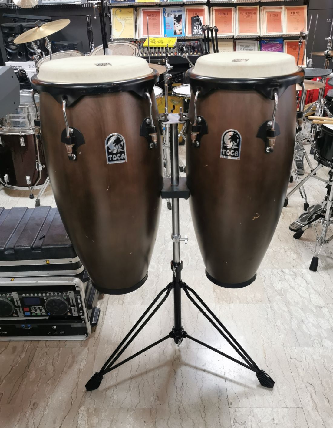 Toca Percussion Synergy 2300TOB Set congas in legno 10'' e 11'' con ...