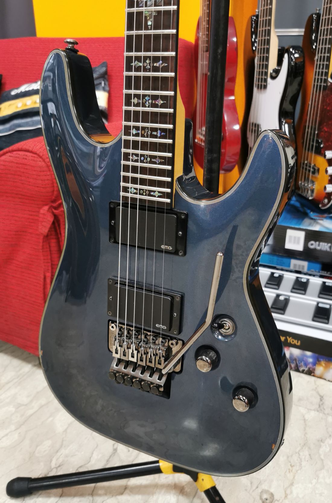 Schecter Damien Elite 6 FR Chitarra elettrica 24 tasti con ponte Floyd ...