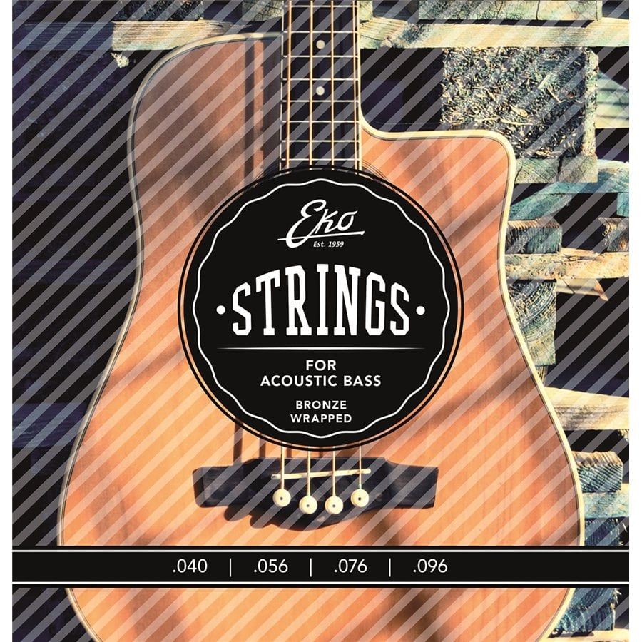 Eko Acoustic Bass Strings 40-96 set Muta 4 corde per basso acustico 040 ...